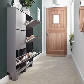 Slim cupboard for hallway store