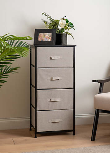 4 Drawer Cabinet with Fabric Drawers | Kaleidoscope