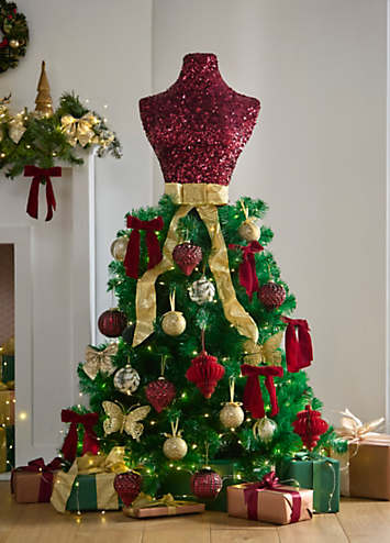 4ft 7in Burgundy Sequin Mannequin Tree | Kaleidoscope