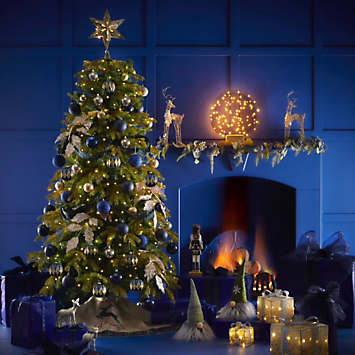 6ft - Green Christmas Tree with Gold Glitter Branch Tips | Kaleidoscope