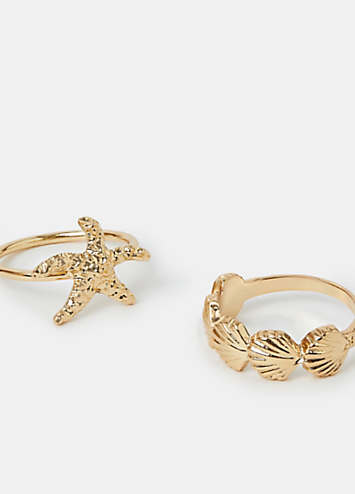 Accessorize 2-Pack Ocean Rings | Kaleidoscope