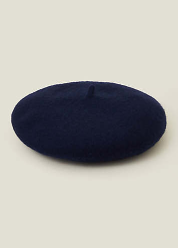 Accessorize Blue Love Heart Wool Beret | Kaleidoscope