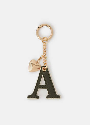 Accessorize Initial Heart Bag Charm | Kaleidoscope