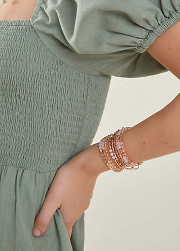 Accessorize Stretch Bracelets Multipack - Pink | Kaleidoscope