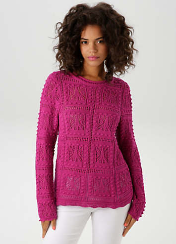 Aniston Ajour Knit Jumper | Kaleidoscope