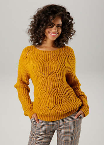 Aniston Openwork Knit Jumper | Kaleidoscope
