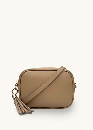 Apatchy London The Tassel Camel Leather Crossbody Bag | Kaleidoscope