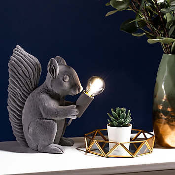 BHS Nibbles Flocked Squirrel Table lamp | Kaleidoscope