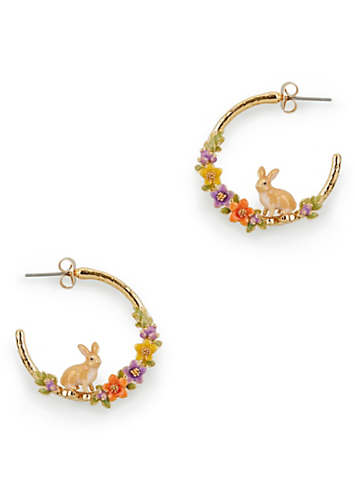 Bill Skinner Bunny Rabbit Hoop Earrings | Kaleidoscope