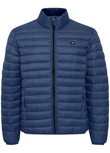 Blend Blue Lightweight Puffer Coat | Kaleidoscope
