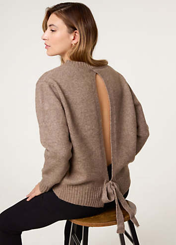 Blue Vanilla Jumper with Open Back Bow Tie | Kaleidoscope