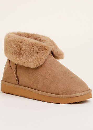 Brakeburn Fur Top Short Boots | Kaleidoscope