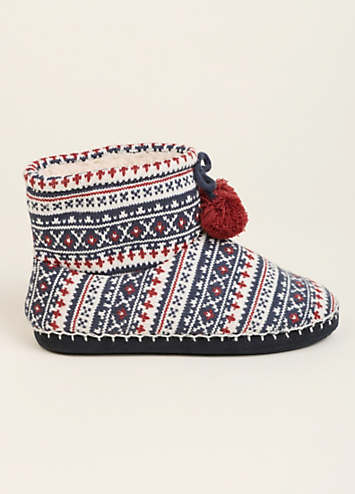 Brakeburn Nordic ’Bring Me Chocolate’ Slipper Boots | Kaleidoscope