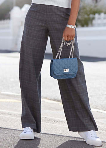 Buffalo Check Wide Leg Trousers | Kaleidoscope