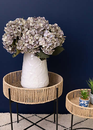 Candlelight Two-Tone Blue and Green Set of 5 Single Stem Hydrangeas | Kaleidoscope