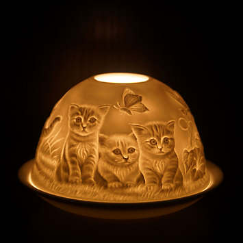 Cello Kittens Porcelain Tea Light Dome | Kaleidoscope