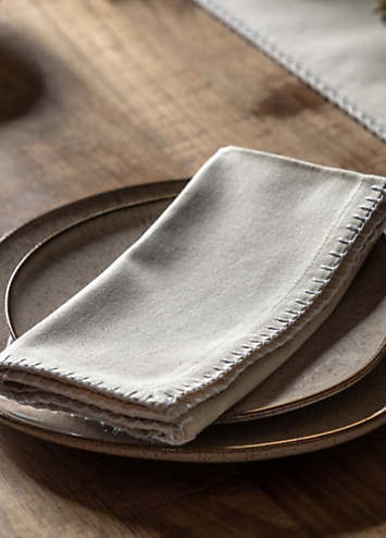 Chic Living Linen Effect Set of 4 Napkins | Kaleidoscope