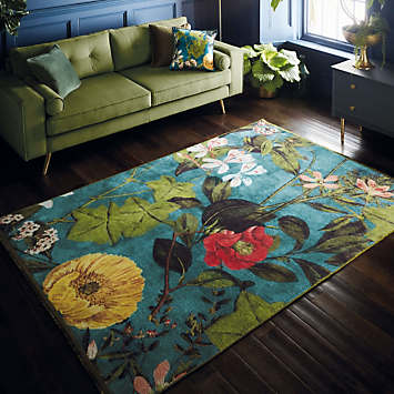 Clarke & Clarke Passiflora Printed Rug | Kaleidoscope