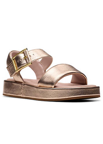 Clarks Alda Strap Copper Metallic Sandals | Kaleidoscope