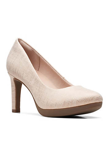 Clarks Collection Ambyr Joy Sand Metallic Court Shoes | Kaleidoscope
