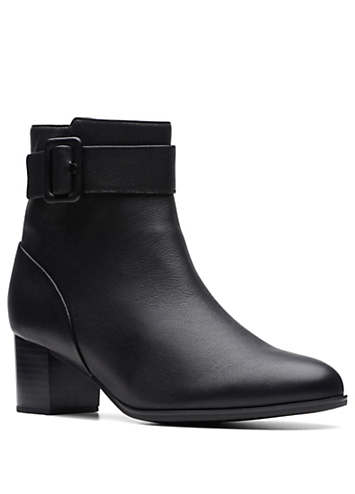 Clarks Loken Zip WP Black Leather Boots | Kaleidoscope
