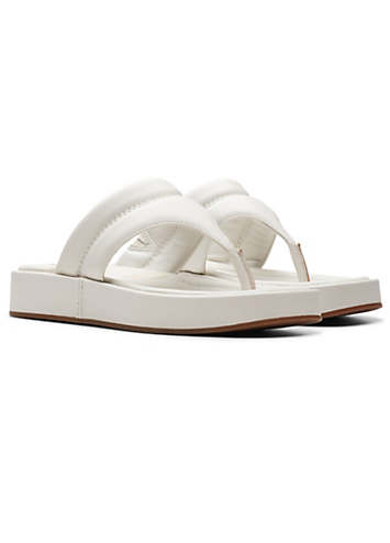 Clarks Off White Lea Alda Walk Sandals | Kaleidoscope