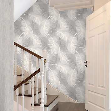 Coloroll Feather Wallpaper | Kaleidoscope