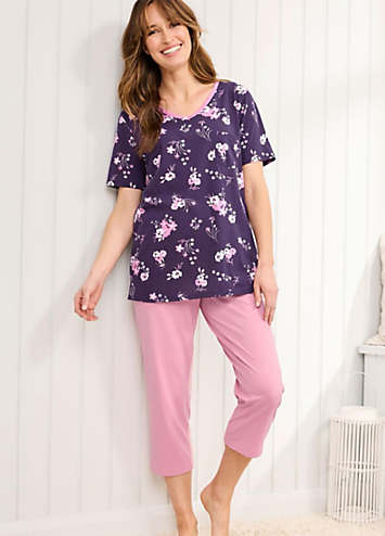 Cotton Traders 4 Piece Cropped Pyjama Set | Kaleidoscope