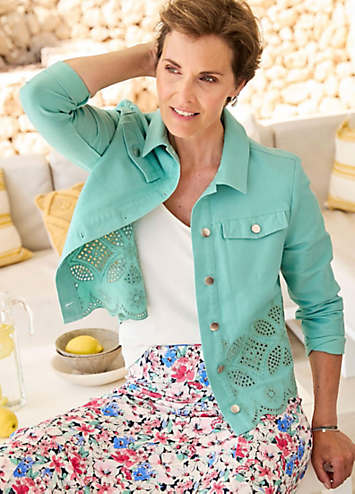 Cotton Traders Cutwork Denim Jacket | Kaleidoscope