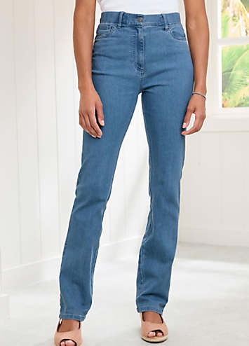 Cotton Traders Magic Comfort Straight-Leg Denim Jeans | Kaleidoscope