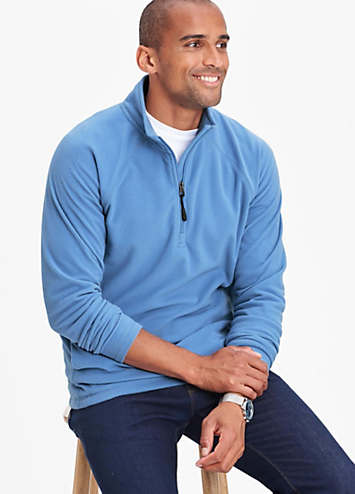 Cotton Traders Recycled Microfleece Half Zip Top | Kaleidoscope