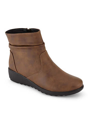 Cotton Traders Tan Core Comfort Flexisole Boots | Kaleidoscope