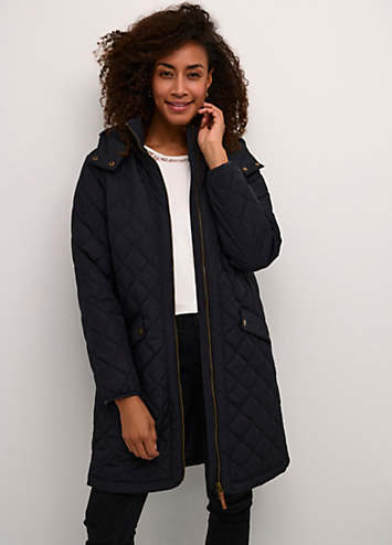 Cream Arwen Hood Padded & Quilted Jacket | Kaleidoscope