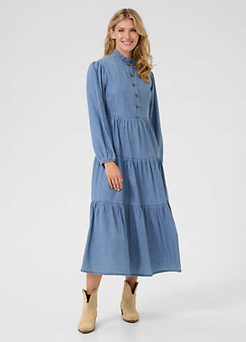 Cream Britt Plain Dress | Kaleidoscope