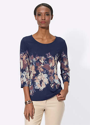 Creation L Floral Three-Quarter Sleeve Top | Kaleidoscope