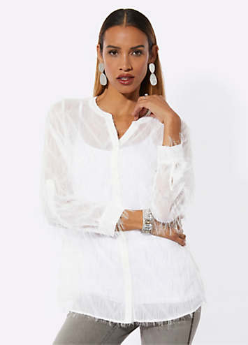 Creation L Long Sleeve V-Neck Blouse | Kaleidoscope