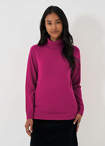 Crew Clothing Company Merino Cashmere Libby Roll Neck Jumper | Kaleidoscope