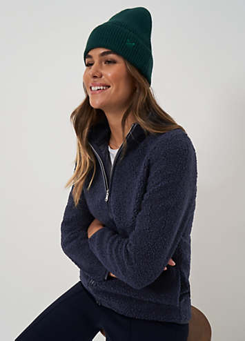 Crew Clothing Company Zip Through Borg Fleece | Kaleidoscope