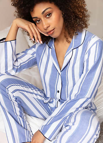 Cyberjammies Alpes Stripe Long Sleeve Pyjama Set | Kaleidoscope