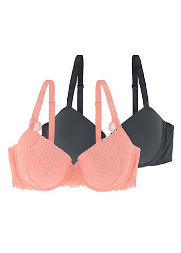DORINA Karly 2 Pack Light Padded Demi Bra | Kaleidoscope