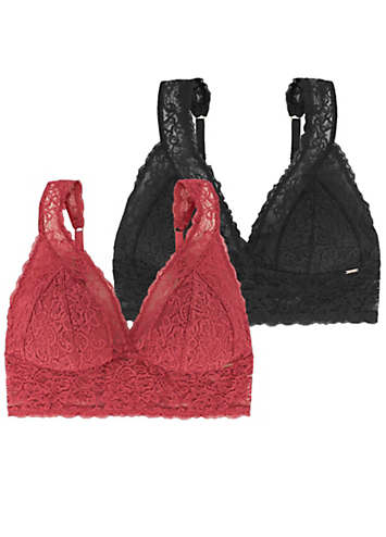 DORINA Pack of 2 Floral Lace Bralettes | Kaleidoscope