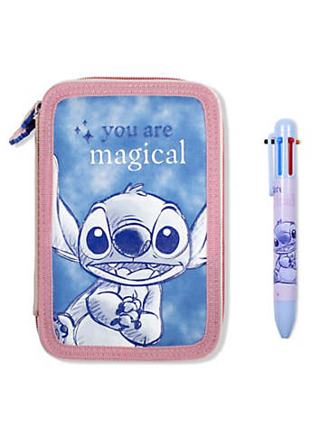 Disney Lilo & Stitch 2 Zipper Pencil Case & Pen Set | Kaleidoscope