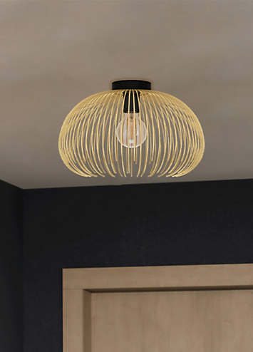 EGLO Venezuela Spherical Gold & Black Ceiling Light | Kaleidoscope