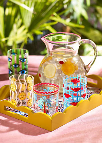 Eleanor Bowmer Electric Coast Lips Glass Jug | Kaleidoscope