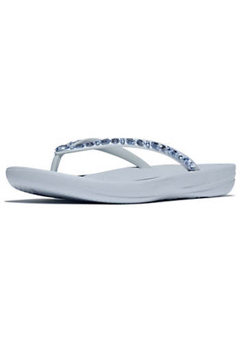 FitFlop Blue Iqushion Multi-Crystal Ergonomic Flip-Flops | Kaleidoscope