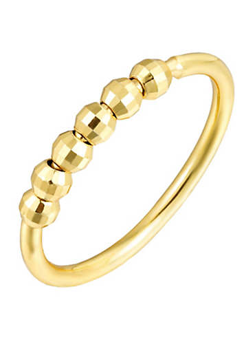 For You Collection 18ct Gold Plated Sterling Silver Anxiety Fidget Bead ...