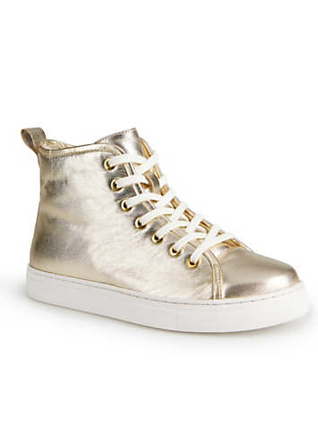 Freemans Leather Metallic High Tops | Kaleidoscope