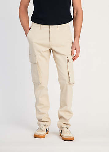French Connection Cotton Relaxed Fit Turn-Up Cargo Trousers | Kaleidoscope
