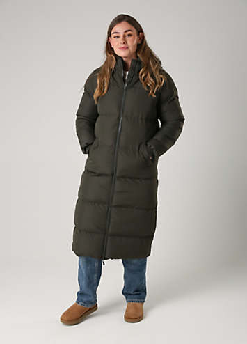 French Connection Longline Quilted Puffer Jacket With Hood | Kaleidoscope