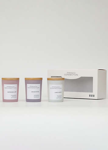 French Connection Pastel Range 3 Piece Gift Set: Candle 3 x 47g ...